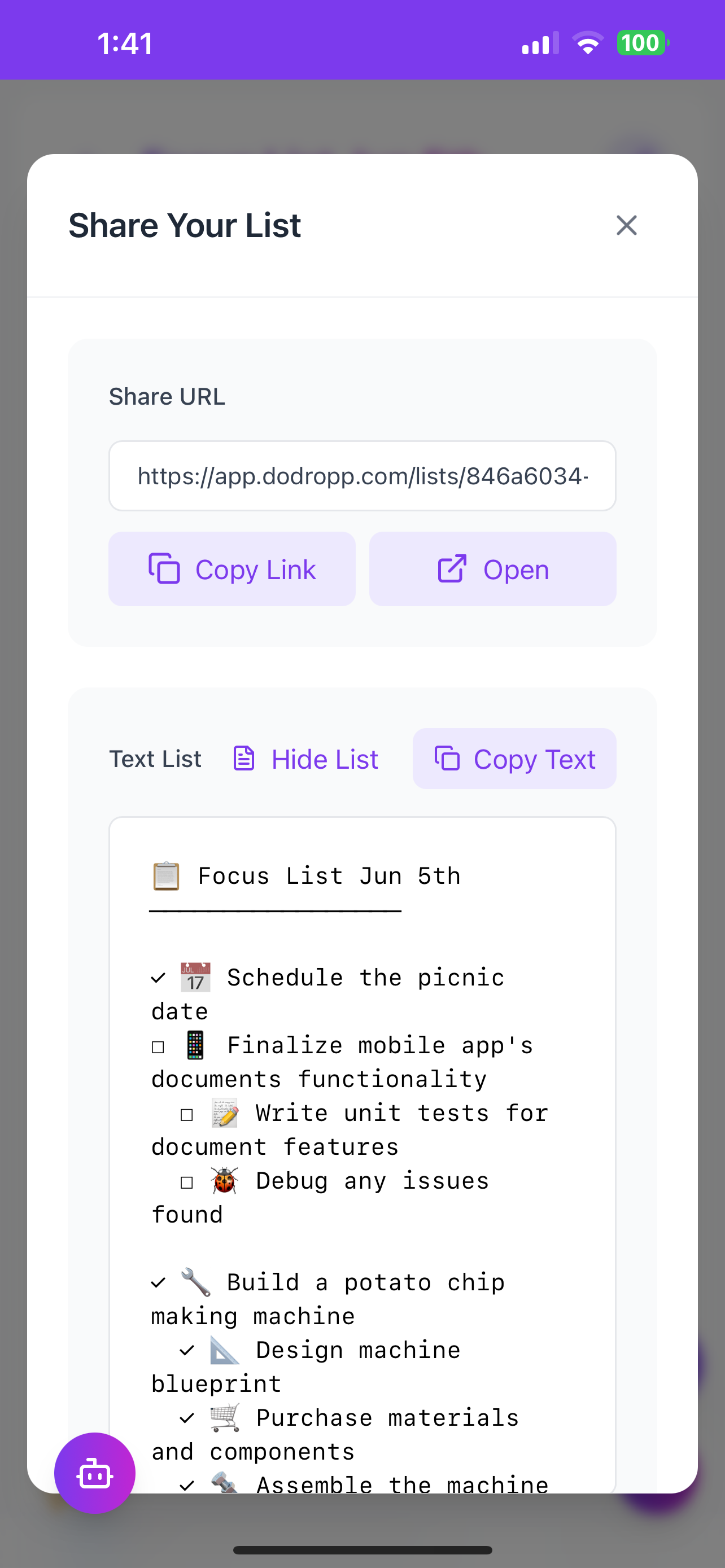 DoDropp - Automated Checklist Sharing Made Simple